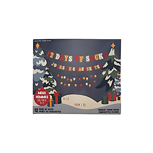 Gertex Men's 12 Days of Socks Holiday Christmas Advent Calendar Gift Box