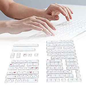 Yoidesu 123 Keys Japanese Sushi Keycaps, Cartoon PBT Keycap for General Mechanical Keyboard Oil Resistant Gaming Keyboard Keycap with Shaft Puller(Sushi)