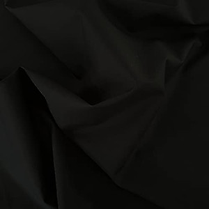 Generic Solid Black Cotton Fabric by The Yard Sewing Quilting Combed Cotton Broadcloth 5 Yard