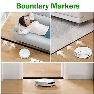 Yonice 16 Feet Boundary Strips Magnetic Tape Markers Compatible for Neato Shark ION Robot Vacuum Cleaner,Magnetic Botboundary Strips Bot Boundary