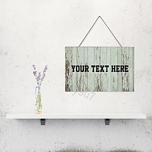 rfy9u7 Personalized Rustic Wooden Sign Custom Plaque Wall Hanging Art Home Decor for Exterior Outdoor House Name Sign Ready to Hang Handmade Gifts for Family Members Teachers Friends 10x16 Inch