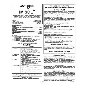 Mauget Imisol 4ml, Tree Injector Combination of Insecticide & Fungicide, Containing Imidacloprid & Debacarb (Imicide, Fungisol)