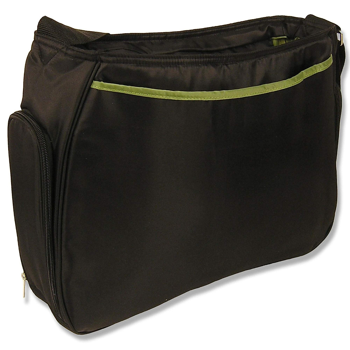 Trend Lab Black with Avocado Ultimate Hobo Style Tote Diaper Bag with Shoulder Strap