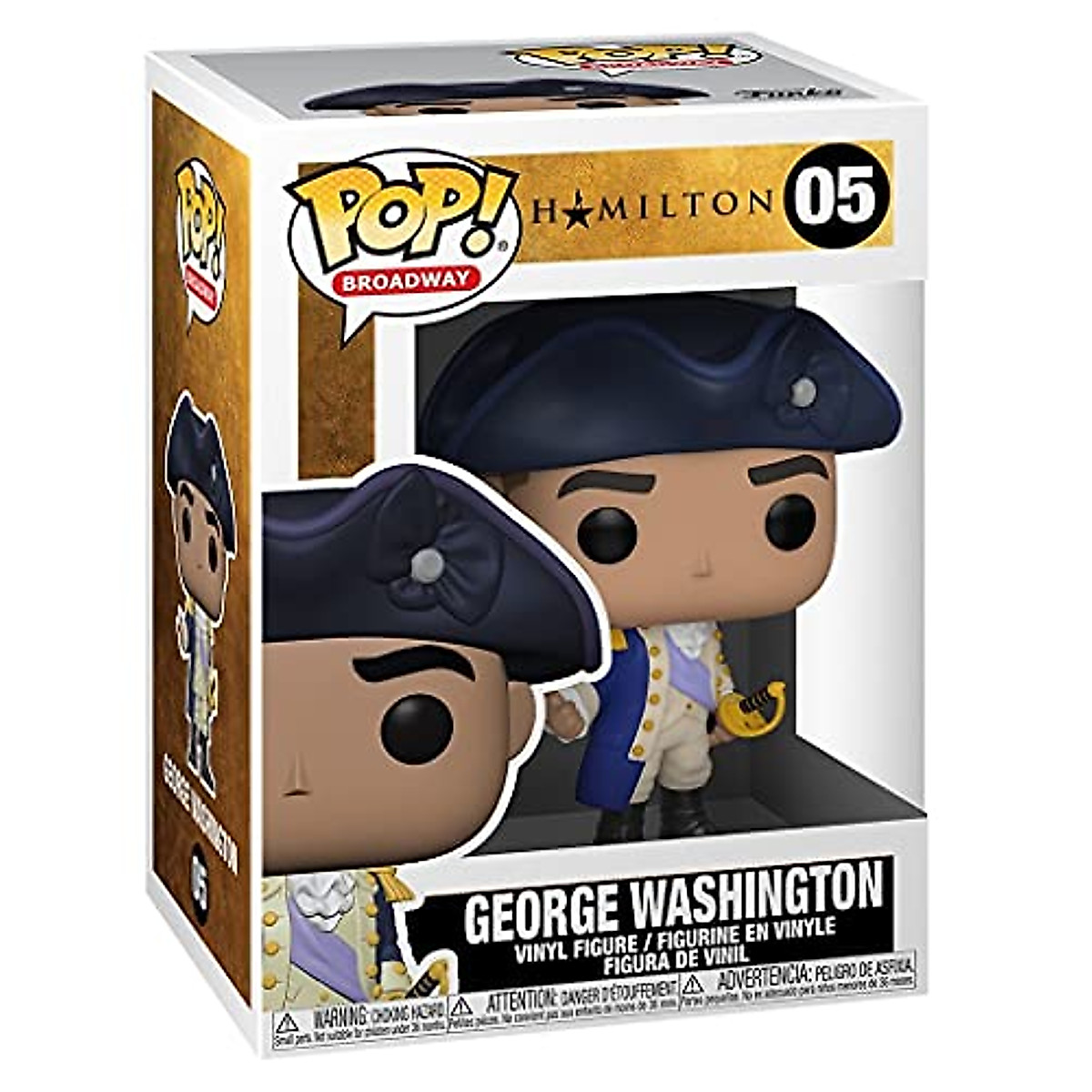 POP Broadway: Hamilton - George Washington Funko Pop! Vinyl Figure (Bundled with Compatible Pop Box Protector Case), Multicolor, 3.75 inches