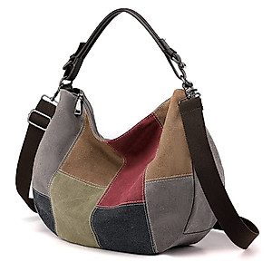 Chikencall Purse and Handbags for Women Canvas Hobo Bag Large Shoulder Bag Shopper Daily Crossbody Bag Travel Satchels