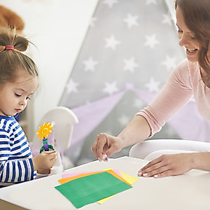 WEBEEDY 16 Set Foam Flower Craft Kit DIY Spring Crafts Make Your Own Flower Science and Garden Gift Easter Art Craft for Home Fun Game Activities