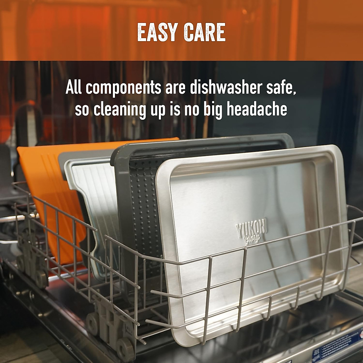 PREP ‘N Serve Premium Set™ - Plastic Container with Lid for Marinades, Stainless Steel Serving Tray, Aluminum Defrosting Tray, and a Plastic Cutting Board - The Ultimate BBQ Food Prep Utensil Set