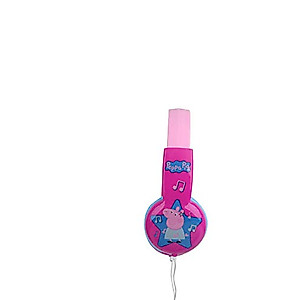 Peppa Pig Kids Safe Over The Ear Headphones HP2-03708 | Kids Headphones, Volume Limiter for Developing Ears, 3.5MM Stereo Jack, Recommended for Ages 3-9, by Sakar