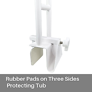 Bathtub Safety Rail Adjustable Shower Grab Bar - White Medical Bathtub Handle Grab Bars for Bathroom, Safety Handle Rail Heavy Duty for Seniors and Elderly