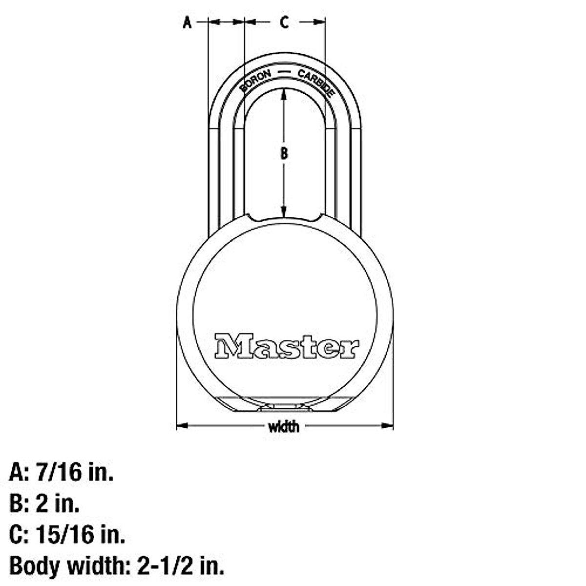 Master Lock Magnum Heavy Duty Solid Steel Padlock with Key, Silver, ‎M930XKADLH