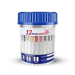 10 Panel Drug Test Kit with Fen, Detects AMP, OPI, MET, BZO, COC, MTD, OXY, BUP, THC, Fen, Built-in Temperature Strip, Leak-Resistant (200)