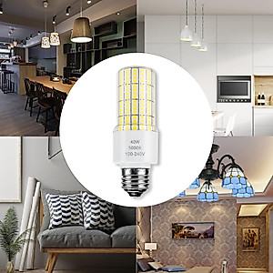 ZP A19 Led Light Bulb 300W Equivalent 40W Bulbs 5000 Lumen 5000K Cool Daylight White E26/E27 Base Waterproof Lighting for Outdoor Indoor Garage Warehouse Corn Green, 2 Count (Pack of 1)