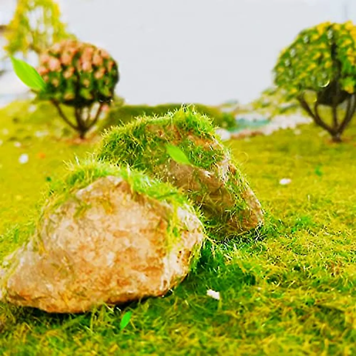 Cayway 7 Pack Miniature Basing Kit Scenery Basing Material Kit Include Stone, Decorative Sand, Grass, Snow for Projects Model Train Railways Architecture Landscape, Mini Garden
