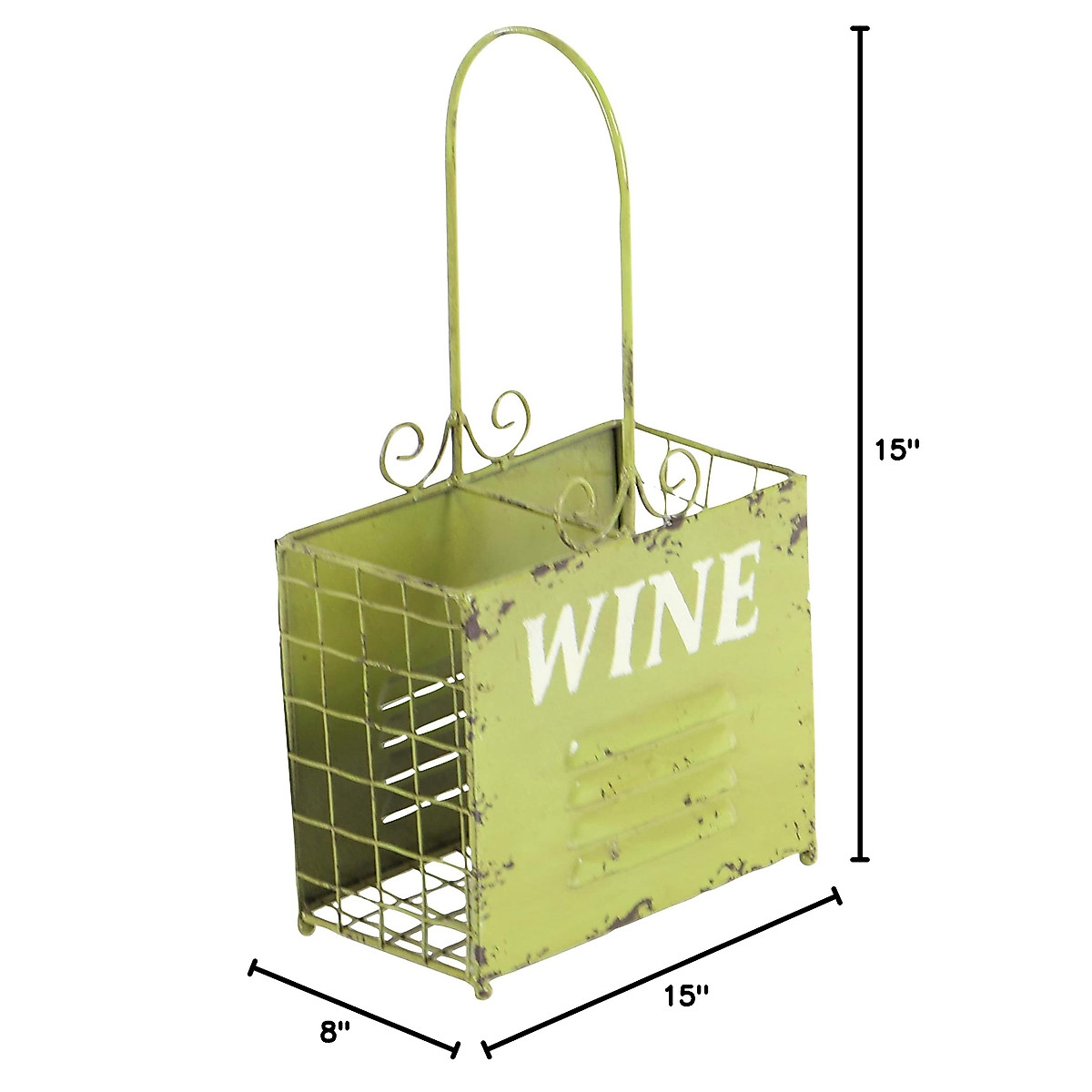 Deco 79 Metal wine Holder 3 Assorted, 8 by 15"