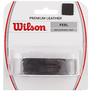 Wilson Sporting Goods Leather Tennis Grip - Black, One Size (WRZ470300)