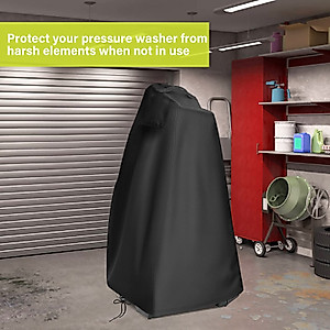 Guisong Pressure Washer Cover, Waterproof& Dustproof Covers for Power Washer, Protective Outdoor Cover for Electric High Pressure Cleaner 17.8" x 17.8" x 34.2"