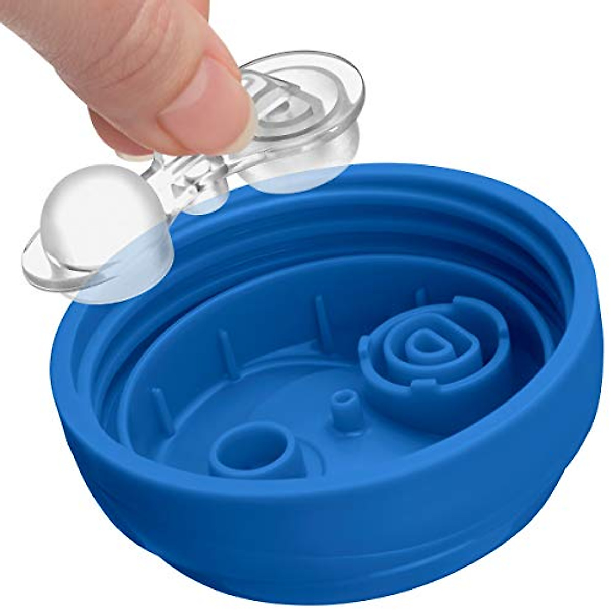 Chicco Semi-Soft Spout Spill Free Baby Trainer Sippy Cup, 6 Months, Blue/Teal, 7 Ounce (Pack of 2)
