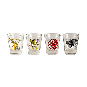 Game of Thrones Shot Glasses 4-Pack (Stark, Targaryen, Lannister, Greyjoy)