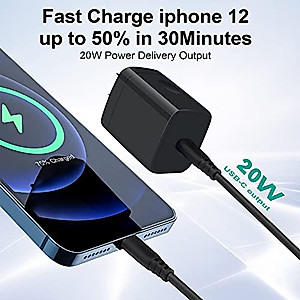 Fast Charging Block,Charging Brick Cube Block Box Plug for Samsung Galaxy S21 FE,S23Ultra,S22,S21 Ultra,A13,S20 FE,S20,A52,Note 20;iPhone 13/12 Pro Max,11;iPad Pro;Pixel 6,5,20W PD USB C Power Adapter