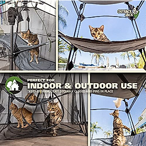 Outback Jack Catio Outdoor Cat Enclosure, (Kitty Katio) for Indoor Cat or Multiple Cats - Portable Cat Tent, Outdoor Cat Tent Play Tent for Cat, Outdoor Cat Catio, Outside Cat Enclosure, Cat House
