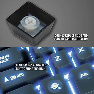 ENHANCE Mechanical Keyboard O Ring Ultra-Quiet Switch Sound Dampeners Kit Soft 40A Clear (140pcs), Key Cap Remover, Cleaning Brush, Cloth and Accessory Bag - Mod Kit for Cherry MX, TTC, Kaihua