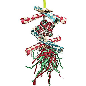 1040X Christmas Xmas Foraging Star Shred Bird Toy Parrot cage Toys Cockatiel