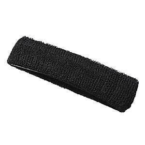 YOUAO Outdoor Sports Sweat-Absorbing Headband Hair Band Men's and Women's Stylish Fitness Yoga Headband,Black