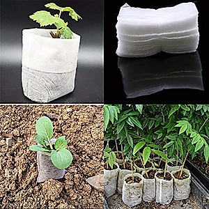 150 pcs Biodegradable Non-Woven Plant Nursery Bags Fabric Seedling Bags Plant Grow Bags for Home Garden Supply 3.93”x 4.72”
