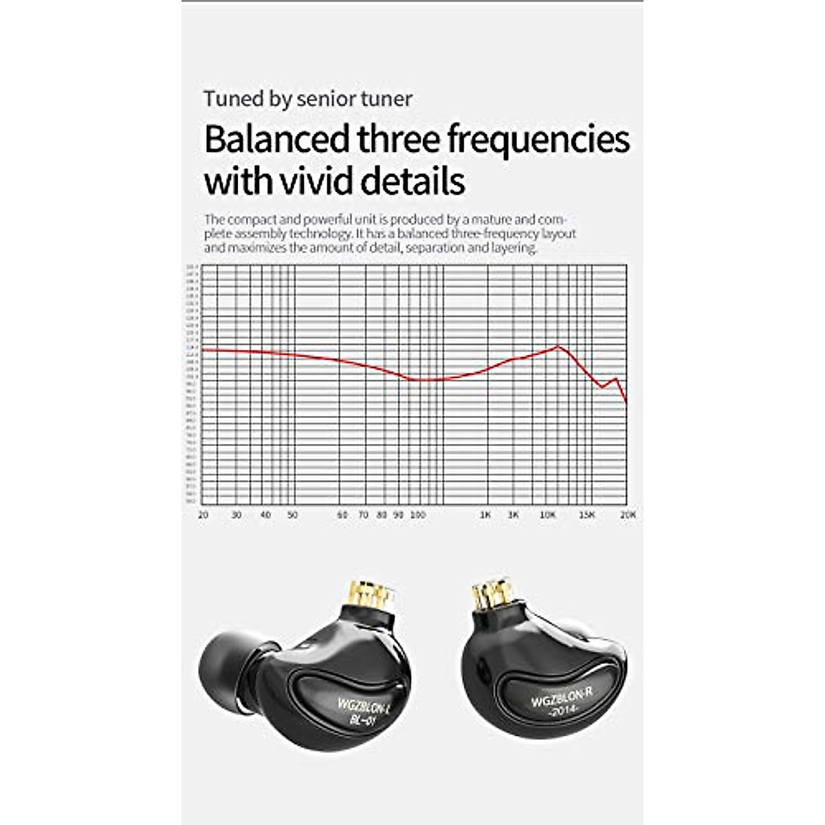 keephifi in-Ear Headphones BLON BL01 10mm Bio-Fiber Diaphragm Earphones for Powerful Sound, HiFi Bass Noise-canceling, No Latency Earbuds for Games, Music,Sports and Videos (no mic, Silver)
