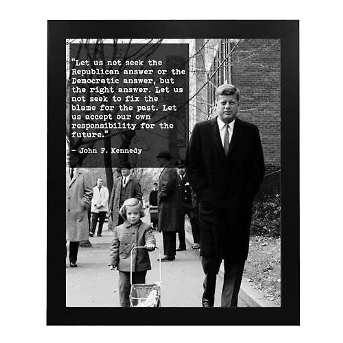 John F. Kennedy Quotes - Patriotic Wall Art Poster, This Motivational Wall Decor Poster Is An Ideal Inspirational Art For Home Decor, Bedroom Decor, Boys Room Decor, or 4th Of July, Unframed - 8x10