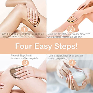 SPOTFISH Hair Eraser for Women and Men, Reusable Crystal Hair Remover Hair Removal Device (Blue)