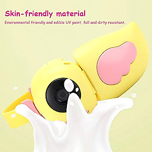 KOSDFOGE A100 12MP Mini Cute Digital Video Camera DV Toy with 2.0in Screen for Children Kids(Yellow)