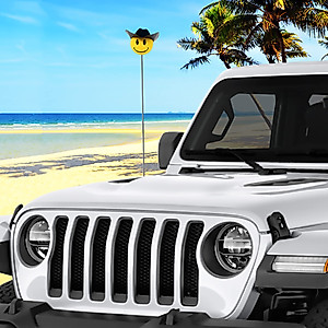 HappyBalls Cowboy with Black Hat Truck, Car, SUV Antenna Topper Auto Accessory