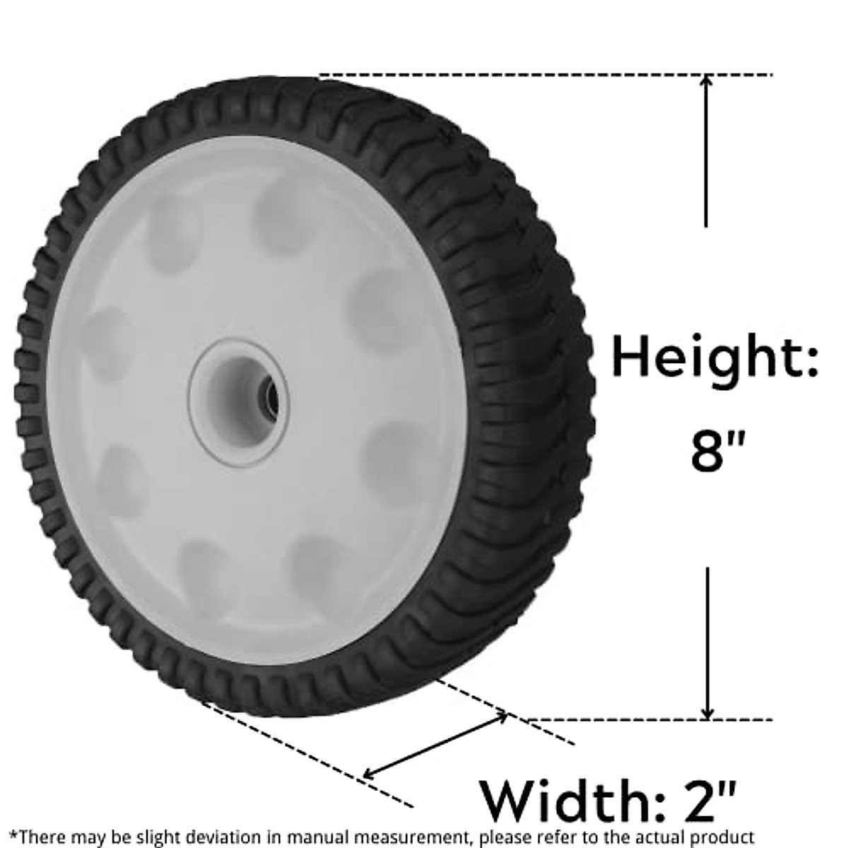 Front Drive Wheels Fit for Troy Bilt Lawn Mower - Drive Wheels Fit for MTD Snapper Troy Bilt Tuff-Cut 210 TB210 TB230 TB240 Self Propelled Mower, Replace 734-04018A 734-04018B 734-04018C, 2 Pack, Gray