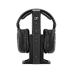 Sennheiser RS 175 RF Wireless Headphone System for TV Listening with Bass Boost and Surround Sound Modes,Black