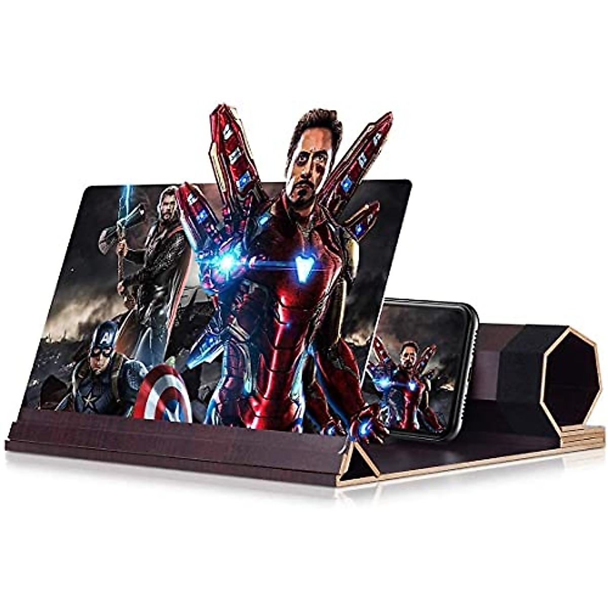 12’’ Screen Magnifier for Smartphone – Mobile Phone 3D Magnifier Projector Screen for Movies, Videos, and Gaming – Foldable Phone Stand with Screen Amplifier – Compatible with All Smartphones