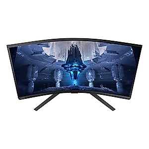SAMSUNG 32" Odyssey Neo G7 4K UHD 165Hz 1ms G-Sync 1000R Curved Gaming Monitor, Quantum HDR2000, AMD FreeSync Premium Pro, Ultrawide Game View, DisplayPort, HDMI, Height Adjustable Stand, Black, 2022