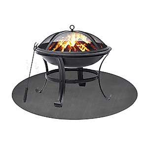 Fire Pit Mat, Bonfires, Lawn, Patio, Chiminea, Deck Defender, Under Grill Mat, BBQ Mat, Heat Shield, Fire Resistant Pad for Outdoors (30 Inch Round)
