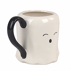 10 Strawberry Street Ceramic Halloween Ghost Mug, Set of 4