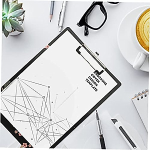 STOBOK 3pcs Acrylic Sheet Writing Support Board Nurses Clipboards Pencil Sketch Clipboard A4 Clipboard Exam Paper Clips File Storage Clip Black Light Backing Plate Nurse Clipboards