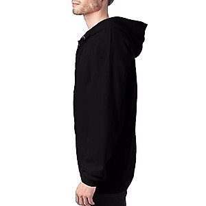 Hanes Men's Full Zip Ultimate Heavyweight Hoodie, Black, Medium