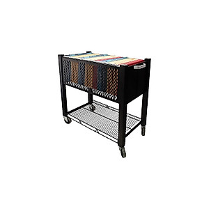 Vertiflex Products InstaCart Open-Top File Cart, 15" x 27" x 27 3/4", Black (VF53000)