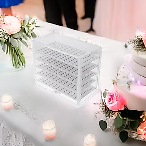 Cabilock 5 Box lash trays for lash extensions Eyelash curler portable Acrylic drawer false eyelash case artificial Organizer Storage eyelash container Storage Box household