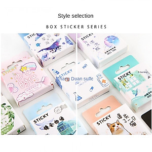 Kawaii Girl Generation Series Cute Boxed Kawaii Stickers Planner Scrapbooking Stationery Japanese Diary Stickers(A)