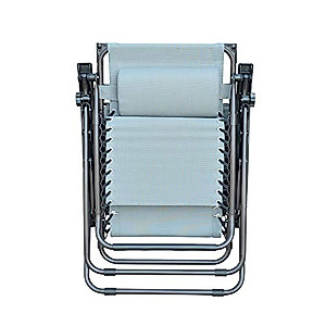 Jeco GCS17 Bonnie Zero Gravity Chair with Sunshade Pillow and Drink Tray-Gray