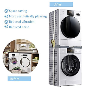 Washer Dryer Stacking Kit, Adjustable Stacking Kit Retractable Washer Dryer Stacking Kit for 24-27Inch Washer and Dryer Set