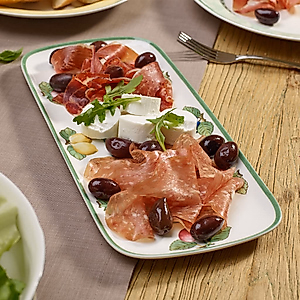 Villeroy & Boch Charm and Breakfast French Garden Cake Plate, 35 x 16 cm, Premium Porcelain, White/Colourful