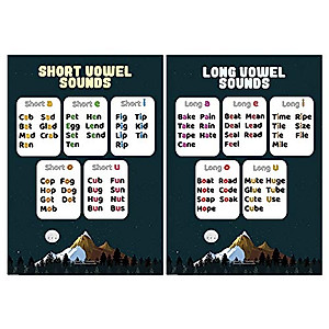 Creanoso Delightful Primary English Educational Learning Posters (24-Pack) - Premium Quality Gift Ideas for Children, Teens, & Adults for All Occasions - Stocking Stuffers Party Favor & Giveaways