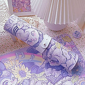 YUNZII ACTTO B303 Retro Bluetooth Typewriter Keyboard (English, Baby Pink),Garden Cats Desk Mat