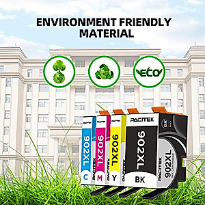 PACITEK Compatible Ink Cartridge Replacement for HP 902 XL 902XL with Advanced Chip Technology to use with Officejet Pro 6974 6968 6978 6975 6960 Officejet 6951 6954 6956 6958 6950 6962(4 Pack)